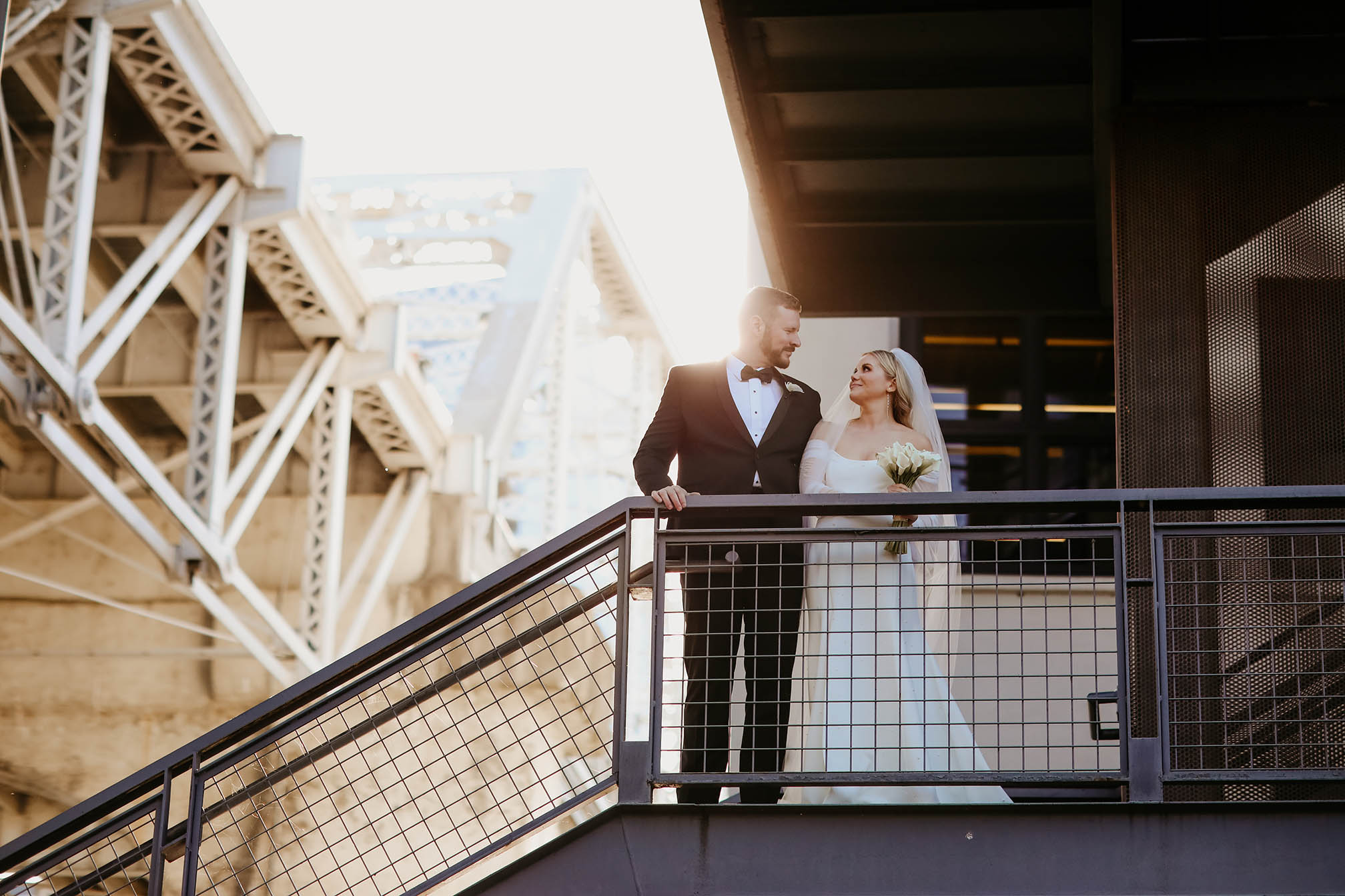Haley + Andrew’s Modern Black & White Wedding - The Bridge Building ...
